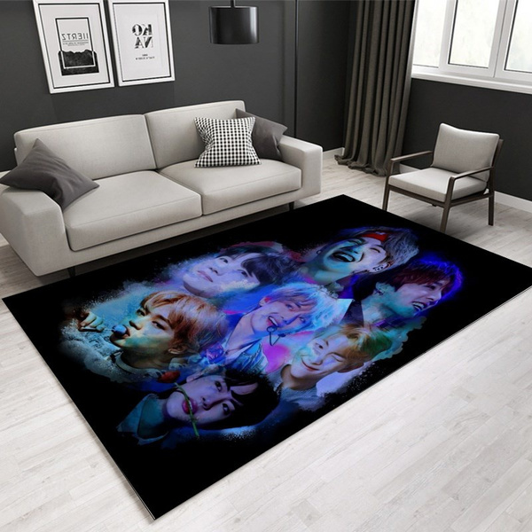 BTS Kpop Rug, BTS Pop Art For Fans, BTS Kpop Music Art Potrait, Bts ...