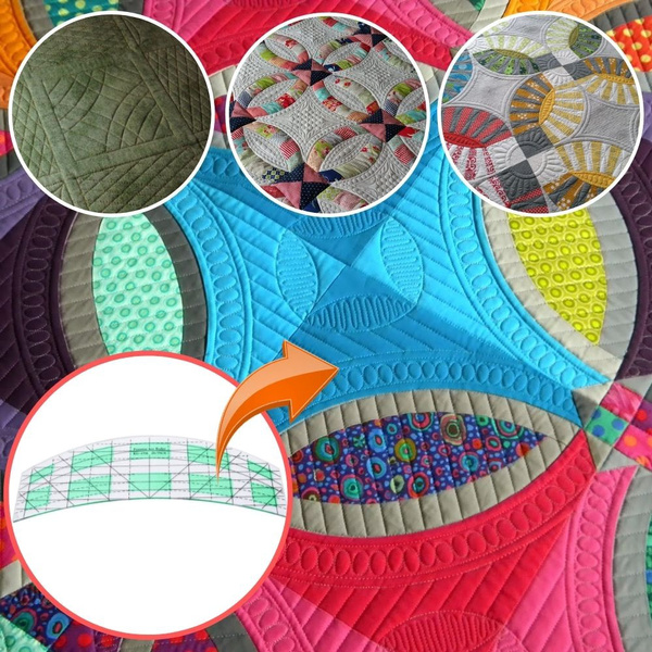 Sewing Arc Quilting Ruler, Non Slip Acrylic Machine Quilting Rulers ...