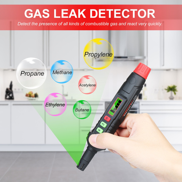 HABOTEST Portable Gas Leak Detector Alarm Combustible Gas Detector with ...