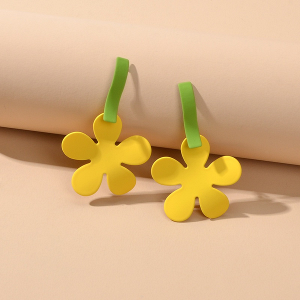 Spring Style Colorful Enamel Flower Earrings Jewelry Gift | Wish