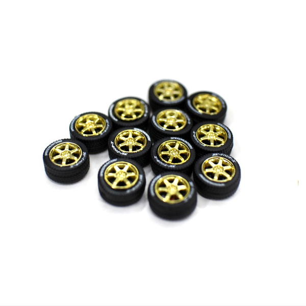 1:64 Model Modification Alloy Wheel Tire Rubber Toy Vehicles General ...