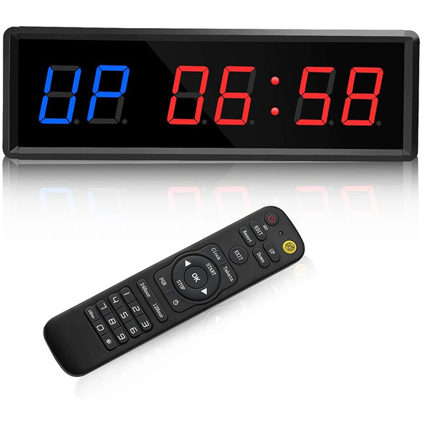 Seesii LED Interval Timer,Training Gym Timer Count Down/Up Clock ...