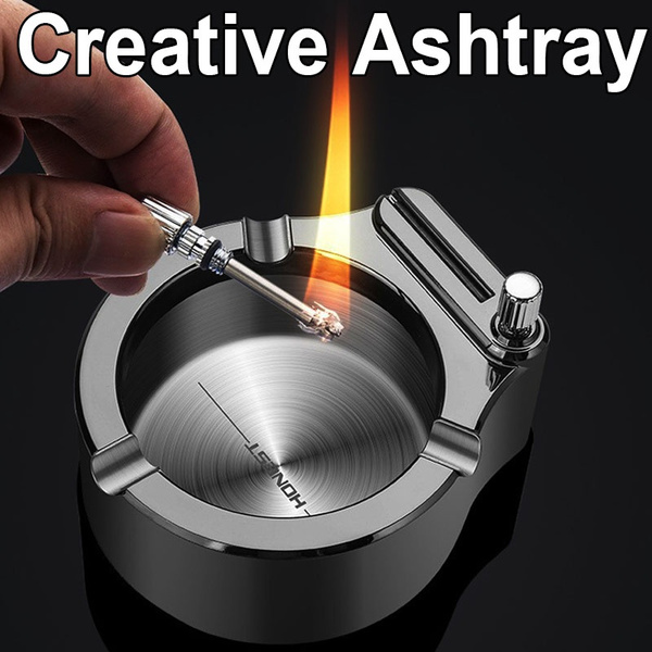 Retro Metal Ashtray Stainless Steel Creative Ashtray Desk Decorations ...