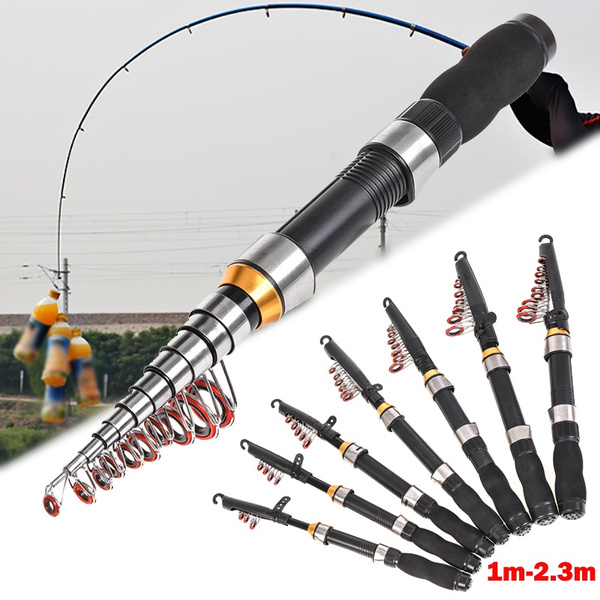 Gold Ultra Ultralight Carbon Fiber Telescopic Short Sea Pole Mini Sea ...