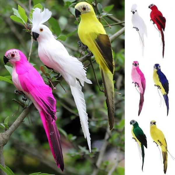 6 Color 25/35cm Artificial Parrots Bird Home Decor Simulation Birds ...