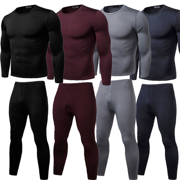 Men’s Thermal Underwear, Compression Winter Base Layer Warm Set, Long ...