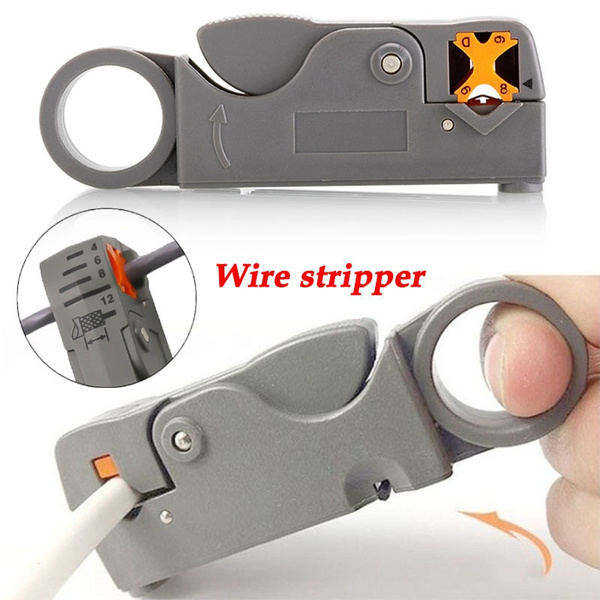 Double Blades Fully Adjustable Automatic Wire Stripper Cutter Cable ...