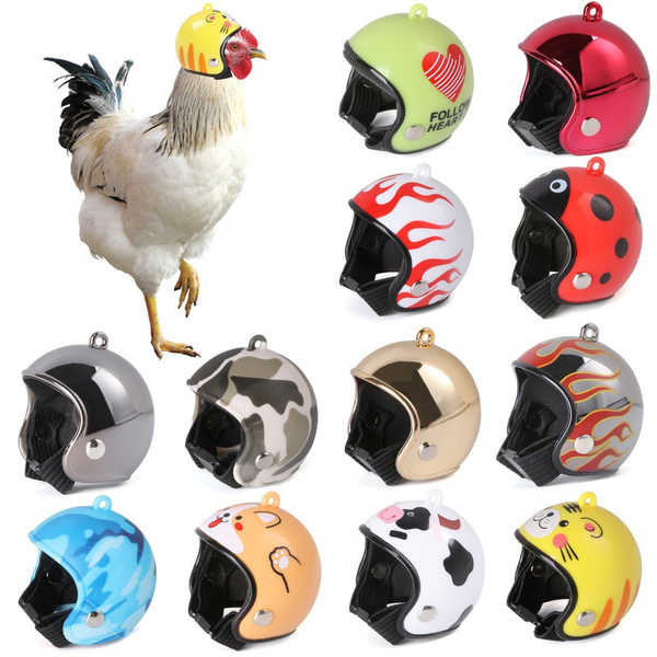 1PC Chicken Helmet Small Pet Hard Hat Bird Duck Quail Hat Headgear Pet ...