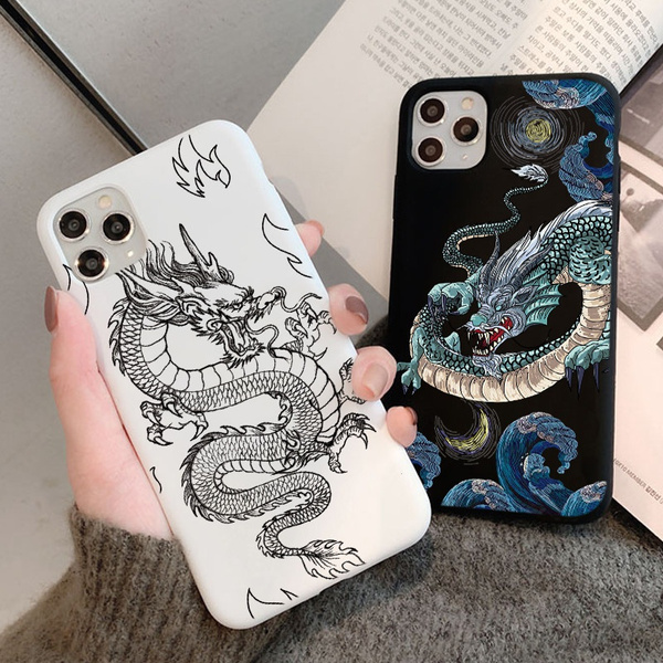 Retro dragon Phone Case for iPhone 12 Pro 11 Pro Max SE 2020 12 Mini ...