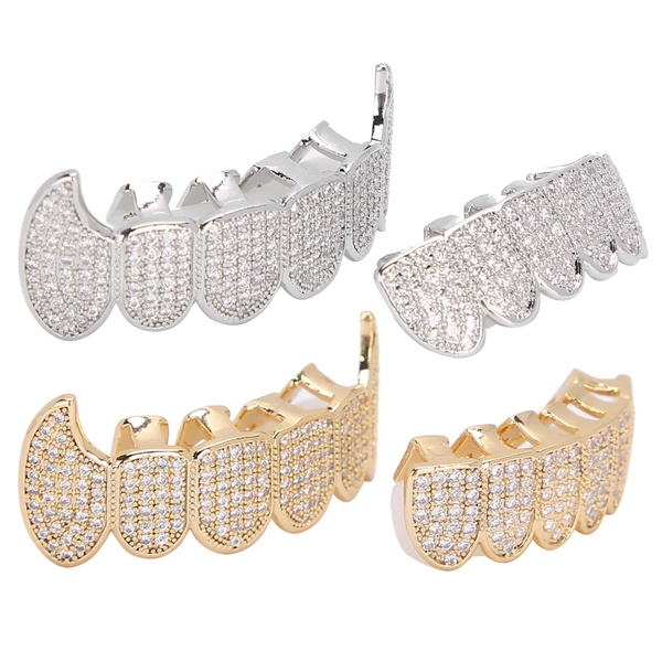 Hip Hop Grillz Teeth Set Bling Grillz Teeth Decoration for Halloween ...