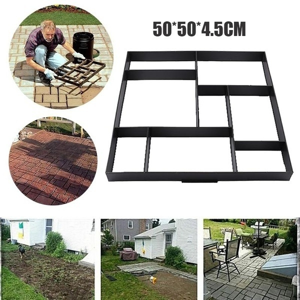 DIY 8 Grid Plastic Paving Pavement Concrete Mould Stepping Stone Walk ...