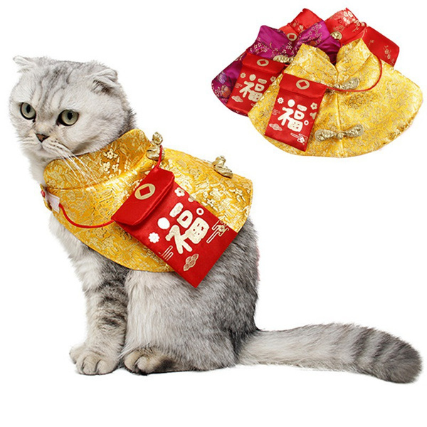 Pet Cat New Year Cloak Clothes Party Costume Chinese Tang Dynasty Dress ...