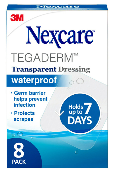 Nexcare Tegaderm Waterproof Transparent Dressing 2-3/8-Inches X 2-3/4 ...