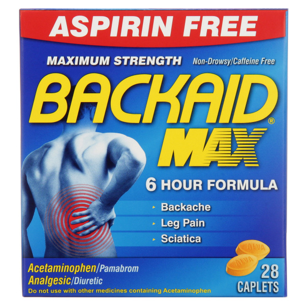 Backaid Maximum Strength Back Relief Pills 28 tabs By Backaid | Wish