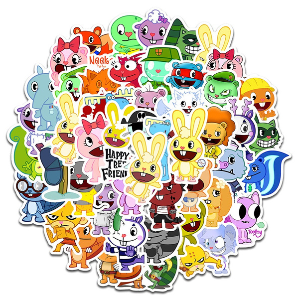50PCS Happy Tree Friends mobile phone computer car tablet luggage ...