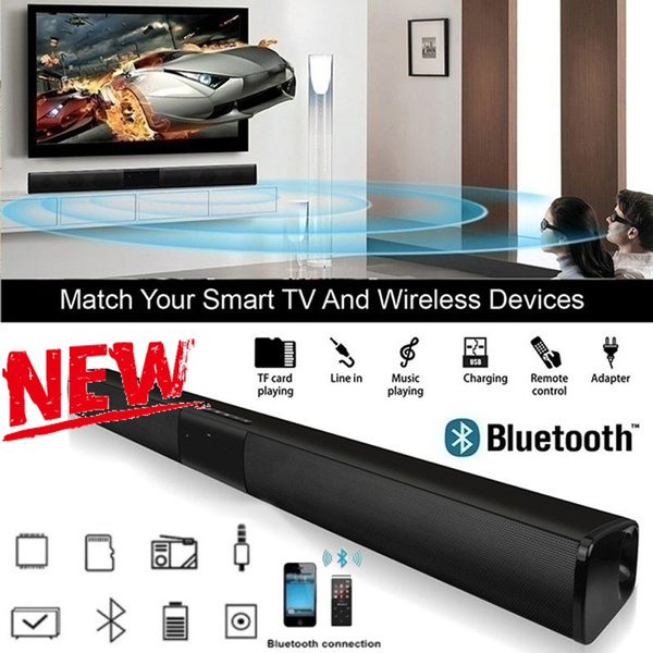 3D Surround True Stereo Wireless Bluetooth Soundbar Hi-Fi Home Theater ...