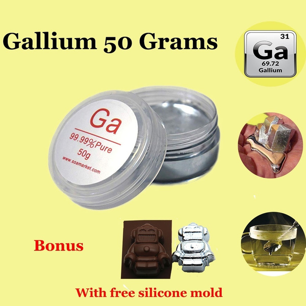 Professional Gallium 99.99% Pure 50 Grams Gallium Metal With free ...