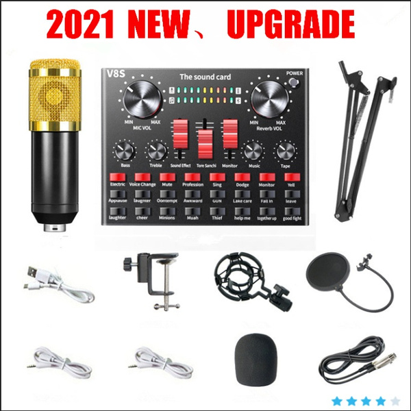2021 New Upgraded BM800 Condenser Microphone Kit with V8 PC Voice Chat ...