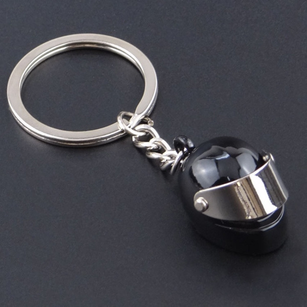 Motorcycle Helmet Keychain Auto Motor Ring Trinket Men Key Chain Holder ...