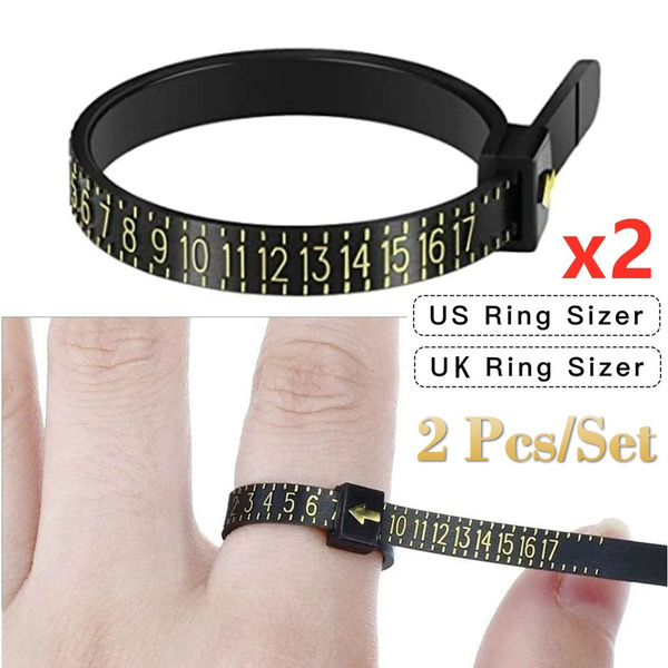 Ring Sizer Measuring Set Reusable Finger Size Gauge Measure Tool ...