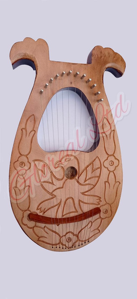 New Handmade Lyre Harp Music Design 12 Strings with free Bag, String ...