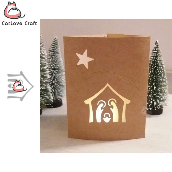Catlove Christian Christmas Metal Cutting Dies Scrapbooking Stencil Die ...