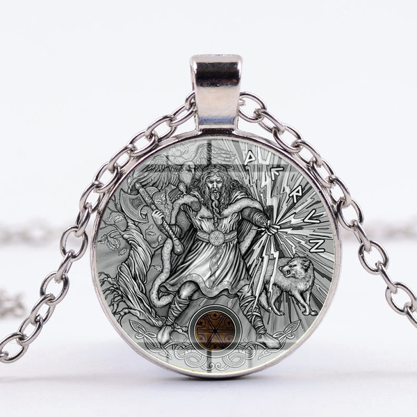 Eslavo thundermarks colar thundermarks de perun símbolo cúpula de vidro ...