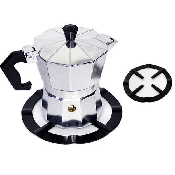 Black/Silver Non Slip Iron Gas Stove Cooker Plate Coffee Moka Pot Stand ...