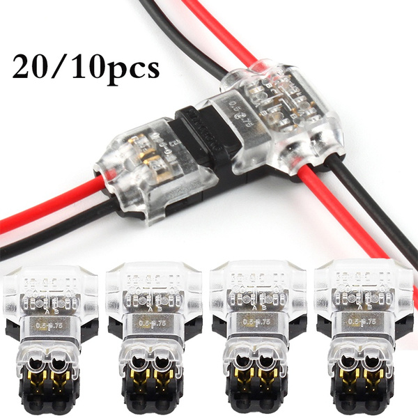 10/20PCS 2 Pin 2 Way 300V 10A Universal Compact Wire Wiring Connector T ...