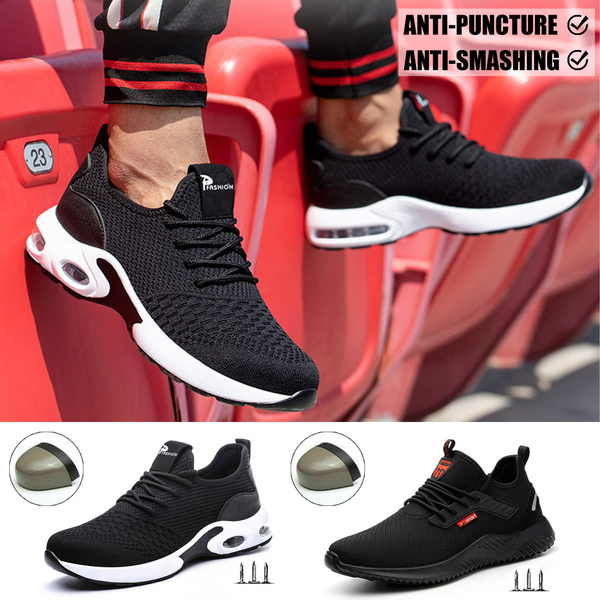 Men's Fashion Steel Toe Shoes Kevlar Fiber Safety Shoes Breathable ...