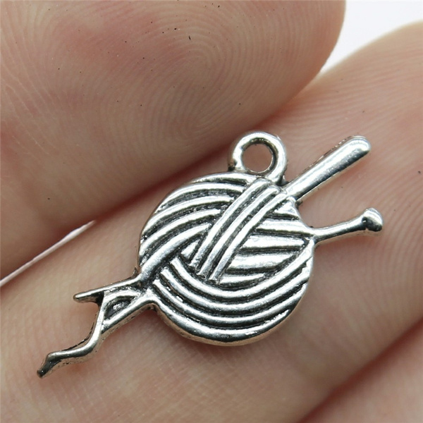 20pcs 26x12mm Yarn Hairball Woolen Charm Pendants For Jewelry Making ...