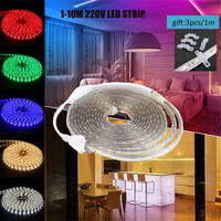 SMD 3014 AC 220V Led Strip Flexible Light 1M/2M/3M/4M/5M 6M/7M/8M/9M ...