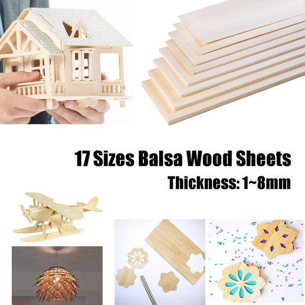 Basswood Sheets 12 Inch Balsa Wood Sheets - Multi Packs, Model Wood ...