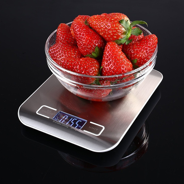 Digital Kitchen Scale, LCD Display 5kg, 0.05oz/ 1g Cooking Scale ...