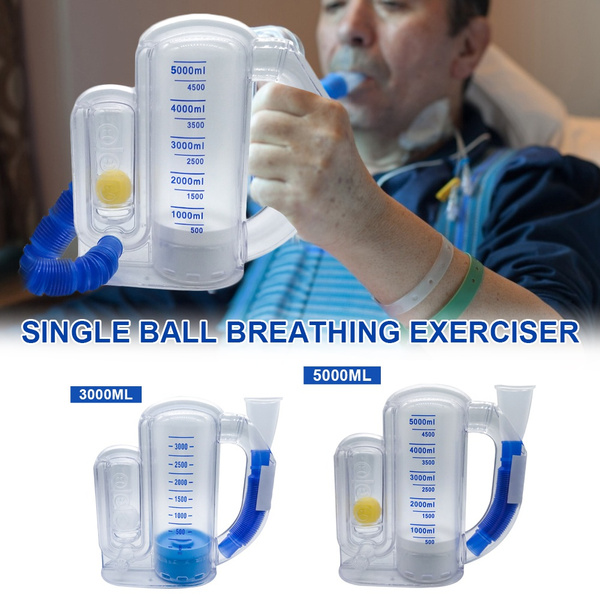 3000/5000ml Volumetric Exerciser Lung Breathing Exerciser Vital ...