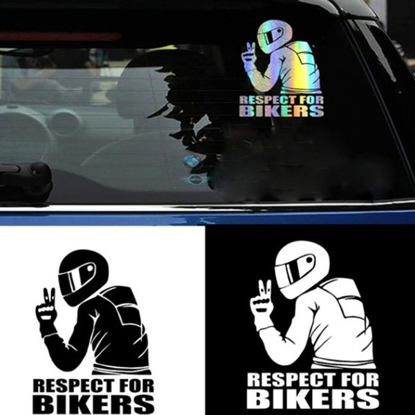 Laser Engraving Car Stickers Body Stickers Respect for Bikers Car ...