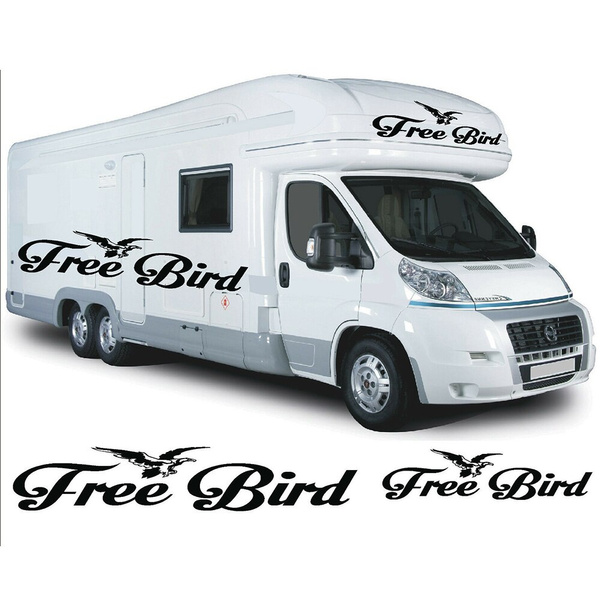 3pcs for free bird motorhome vinyl graphics sticker decals camper van ...