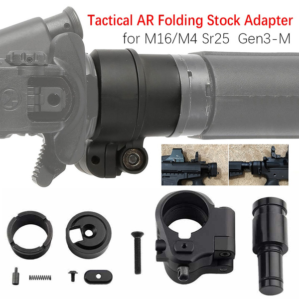 Tactical AR Folding Stock Adapter Hunting Accessories for M16/M4 Sr25 ...