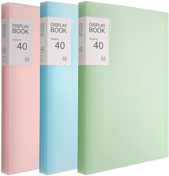 Binder with Plastic Sleeves,Bound Presentation Portfolio Book with ...