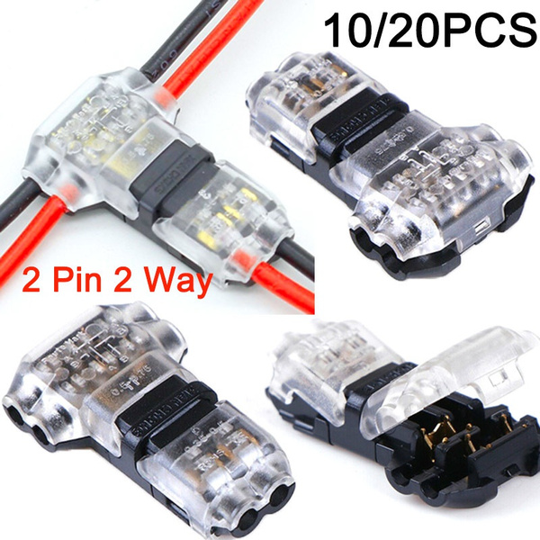 10/20 Pcs Quick Wire Connector 2 Pin 2 Way Universal Compact Wire ...