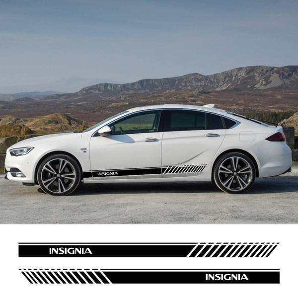 2PCS Car Door Side Skirt Stickers For Opel Insignia Auto Both Side ...