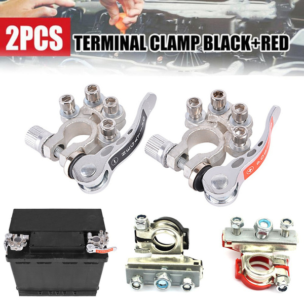 2 Pcs Battery Terminals Connectors Clamps Tin Plated Brass Car Battery ...