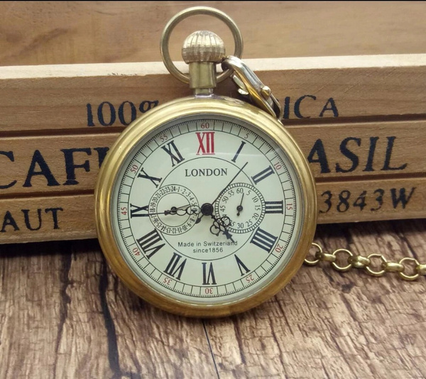 Antique Copper London 1856's Antique 5 Hands Mechanical Pocket & fob ...