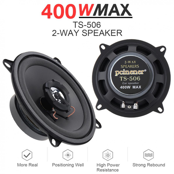 1 Piece 5 Inch 400w 2 Way Universal Car Hifi Coaxial Speaker Vehicle