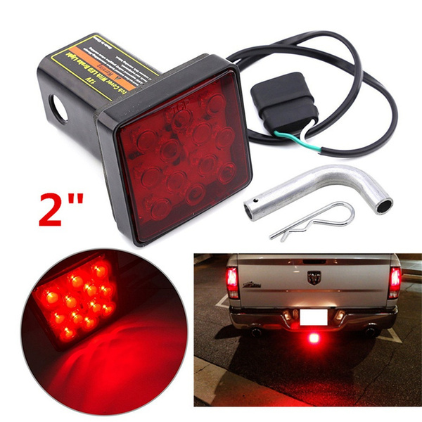 12V Red Brake Light Rear Fog Light For 2 Inch Trailer Hitch Receivers ...