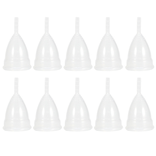 10Pcs Reusable Silicone Female Menstrual Cup Feminine Hygiene Cup ...