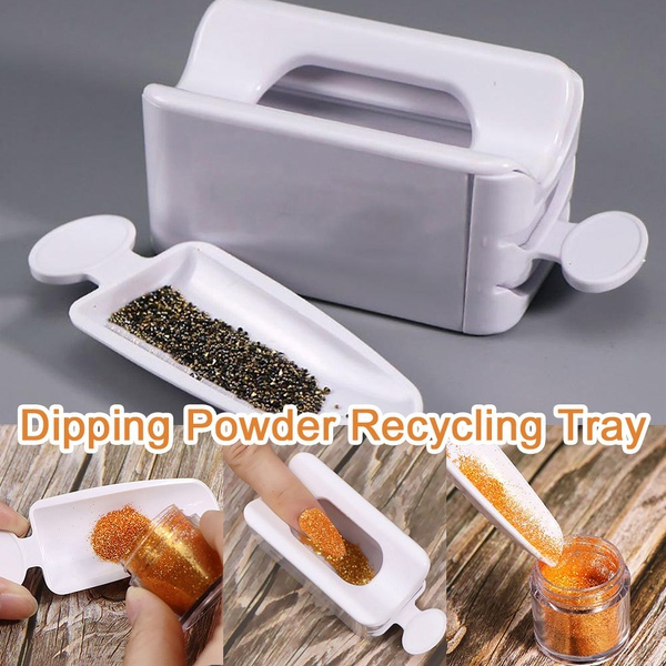 Portable Nail Dipping Powder Recycling Tray Magic Mirror Powder Nail ...