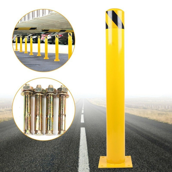 Guarded Steel Pipe Safety Column Safety Bollard Post Barrier Yellow 24 ...