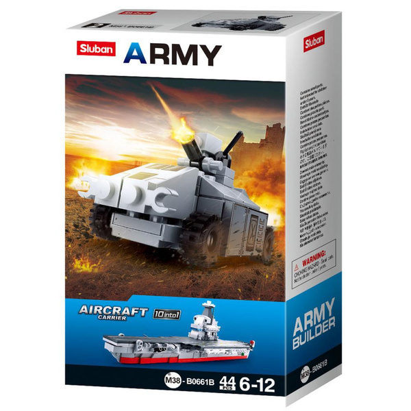 Sluban Kids Army Aircraft Fighter Jet Tank Building Blocks 44 Pcs set ...
