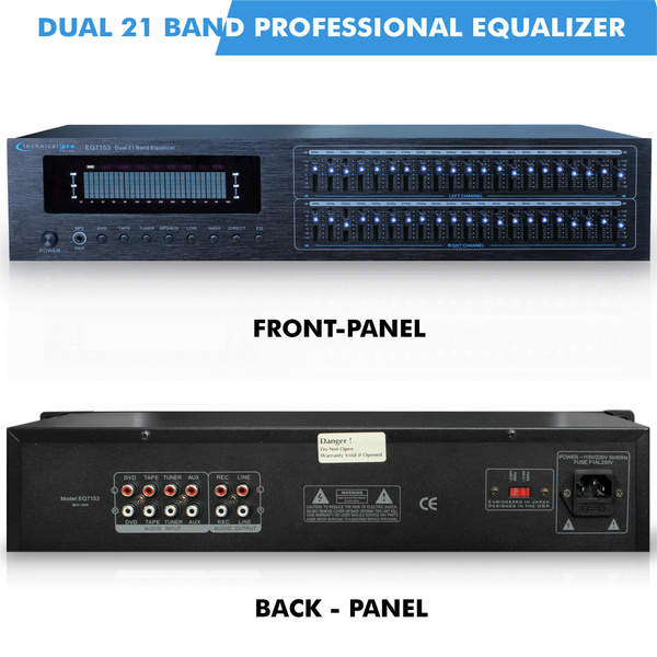 Dual 21 Band Professional Stereo Equalizer with Individual LED ...